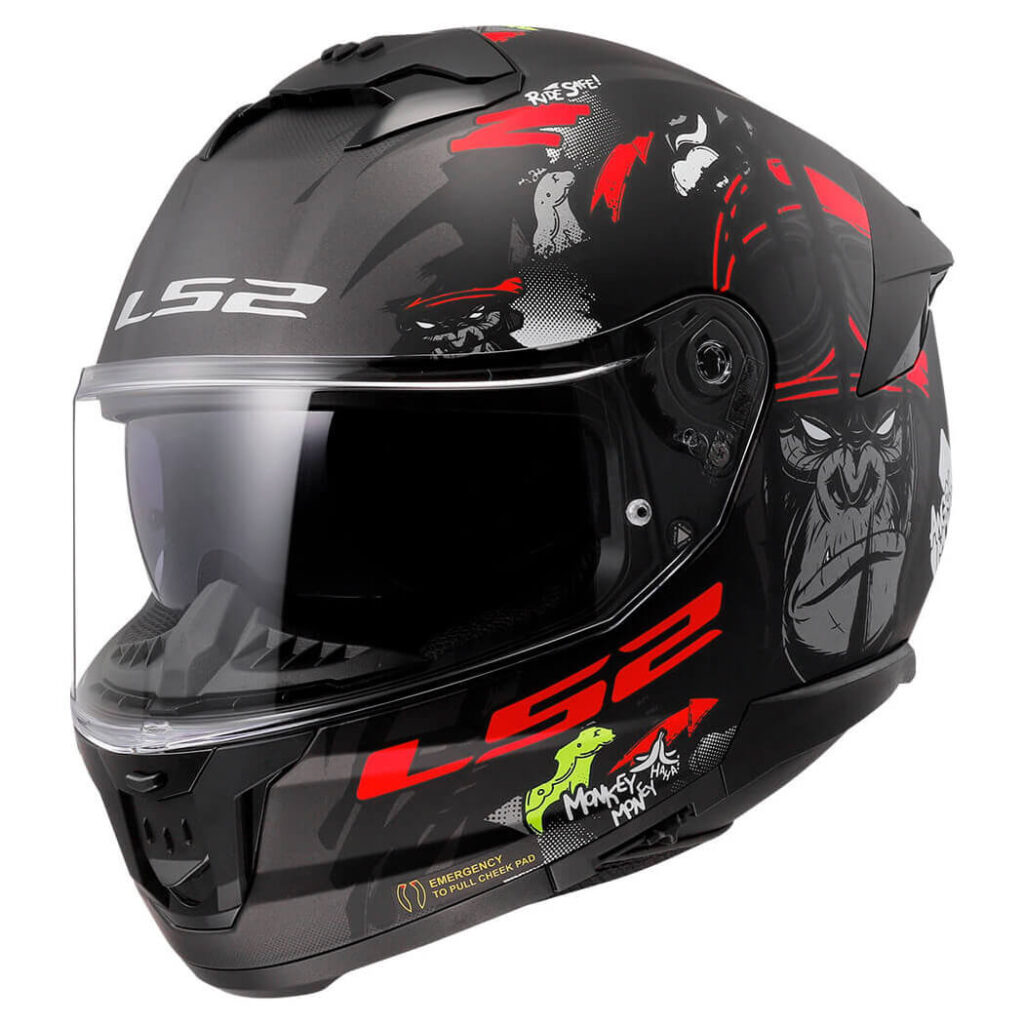 LS2 FF808 STREAM II ANGRY MONKEY helmet – United motors